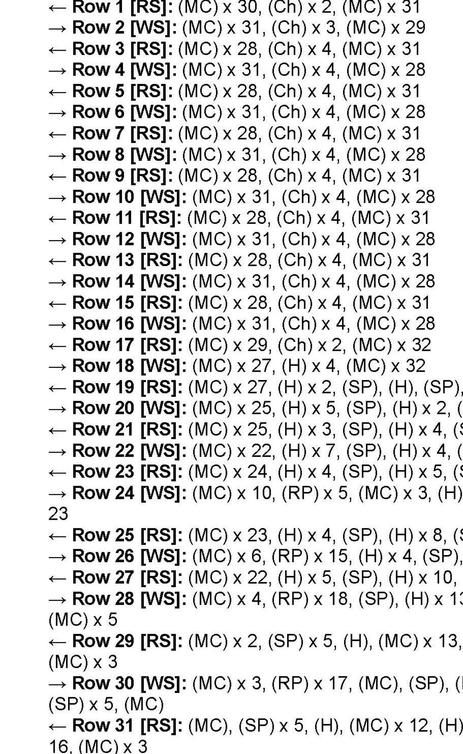 Pink Magnolia Flower Knitting Chart - Floral Pattern for Hand & Machine ...