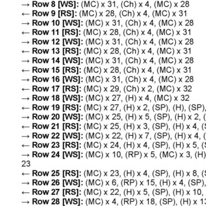 Pink Magnolia Flower Knitting Chart - Floral Pattern for Hand & Machine ...