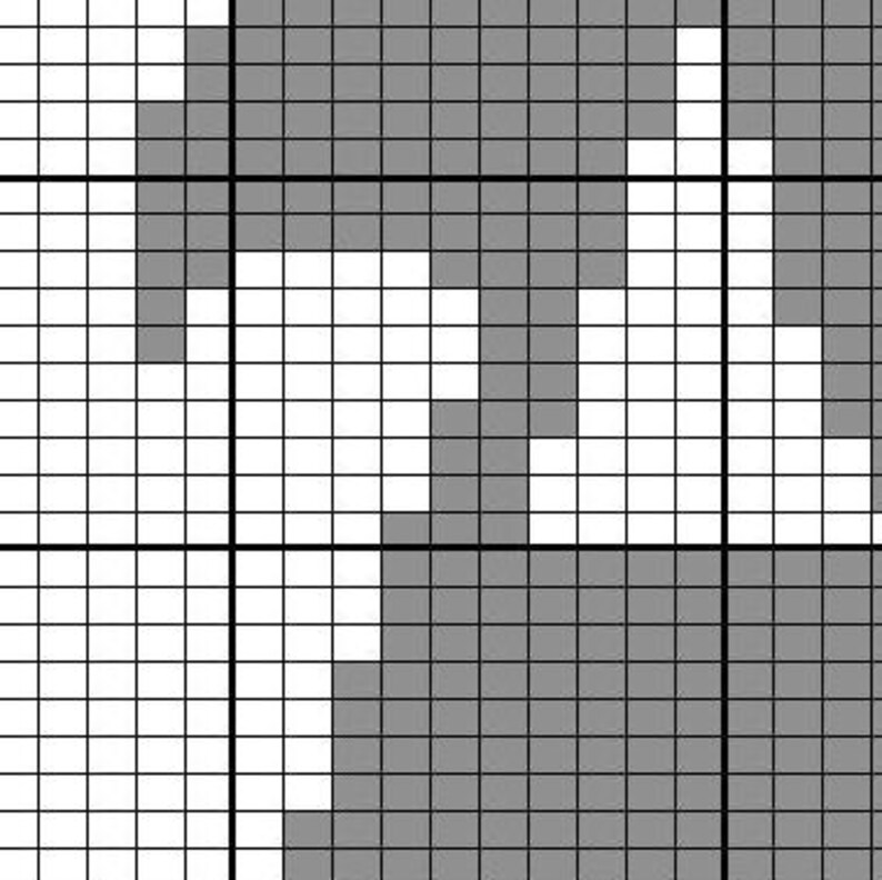 A Monogram Chart for Hand and Machine Knitting Gothic Letter Colorwork ...