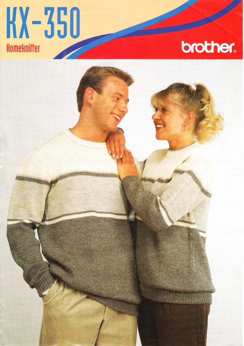 PDF Machine Knitting Pattern Book for 7 Mm Gauge – Brother KX-350 ...