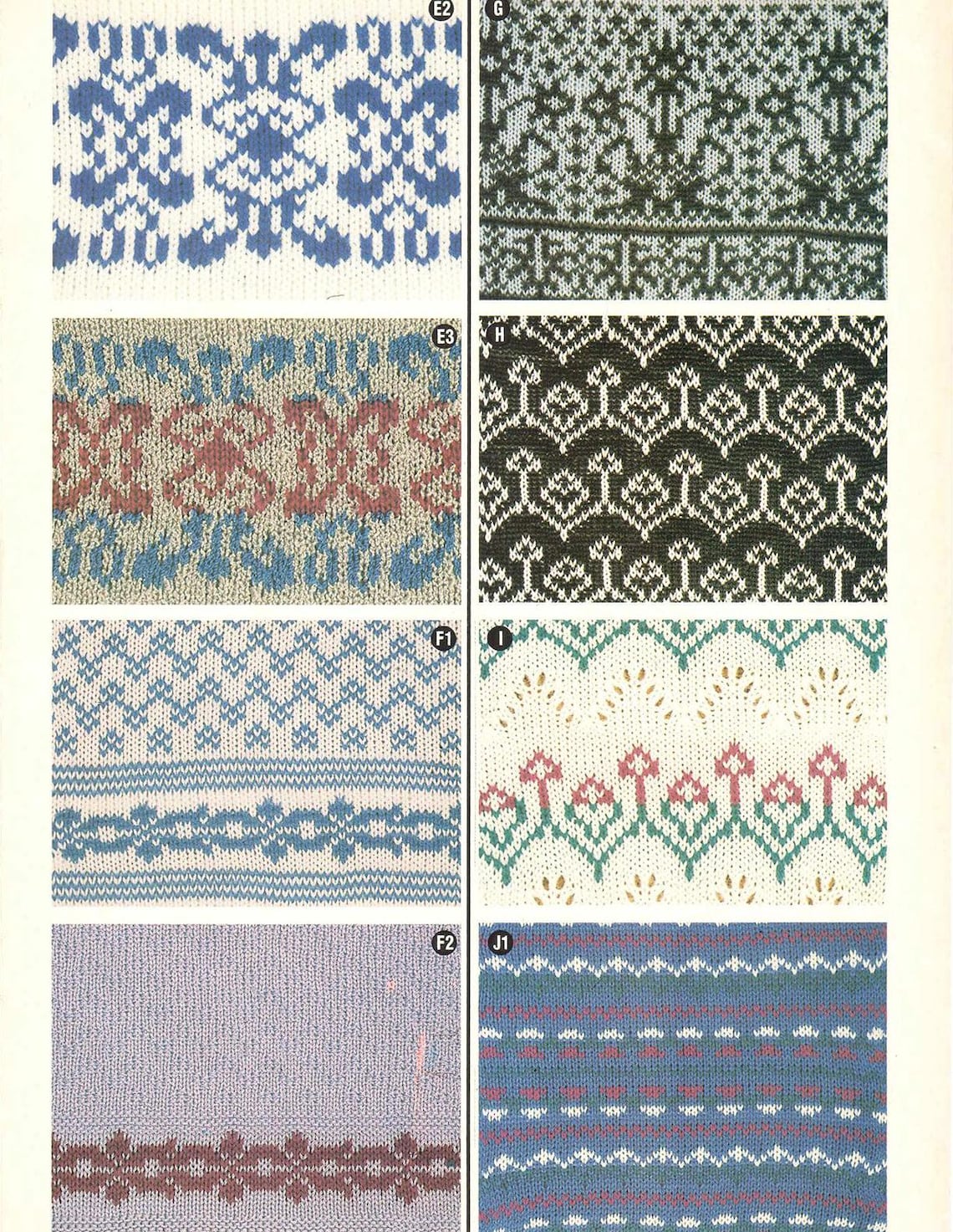 14 Fair Isle Charts for Machine Knitting Pattern - PDF Instant Download ...
