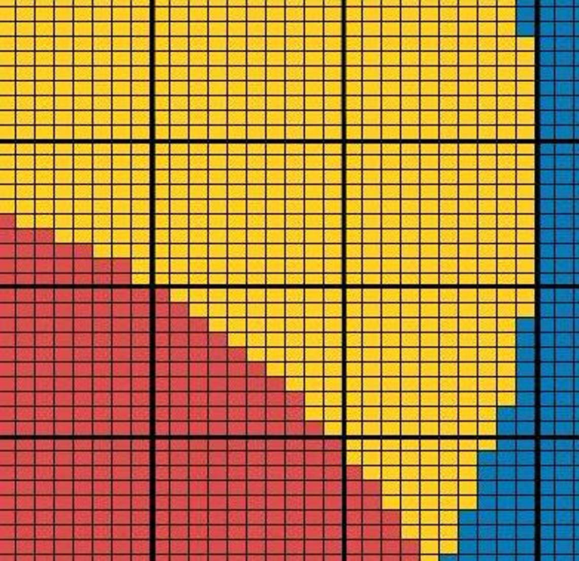 Bauhaus Triple Circle Motif Chart for Hand and Machine Knitting ...