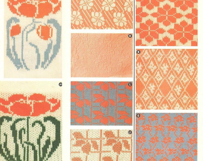 15 Floral Fair Isle Charts for Machine Knitting Pattern - PDF Instant ...