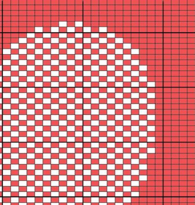 Heart Motif Chart for Machine and Hand Knitting, Crocheting, Cross ...