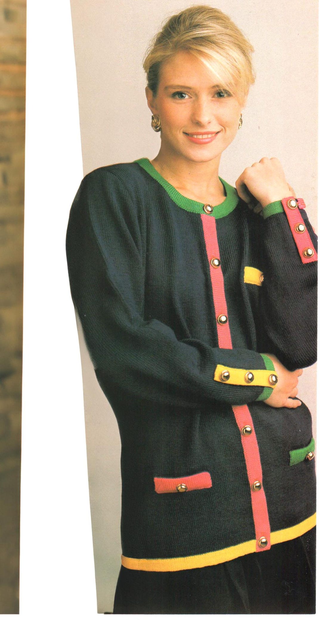 Machine Knitting Pattern – Long-line Cardigan With Contrast Edge and ...