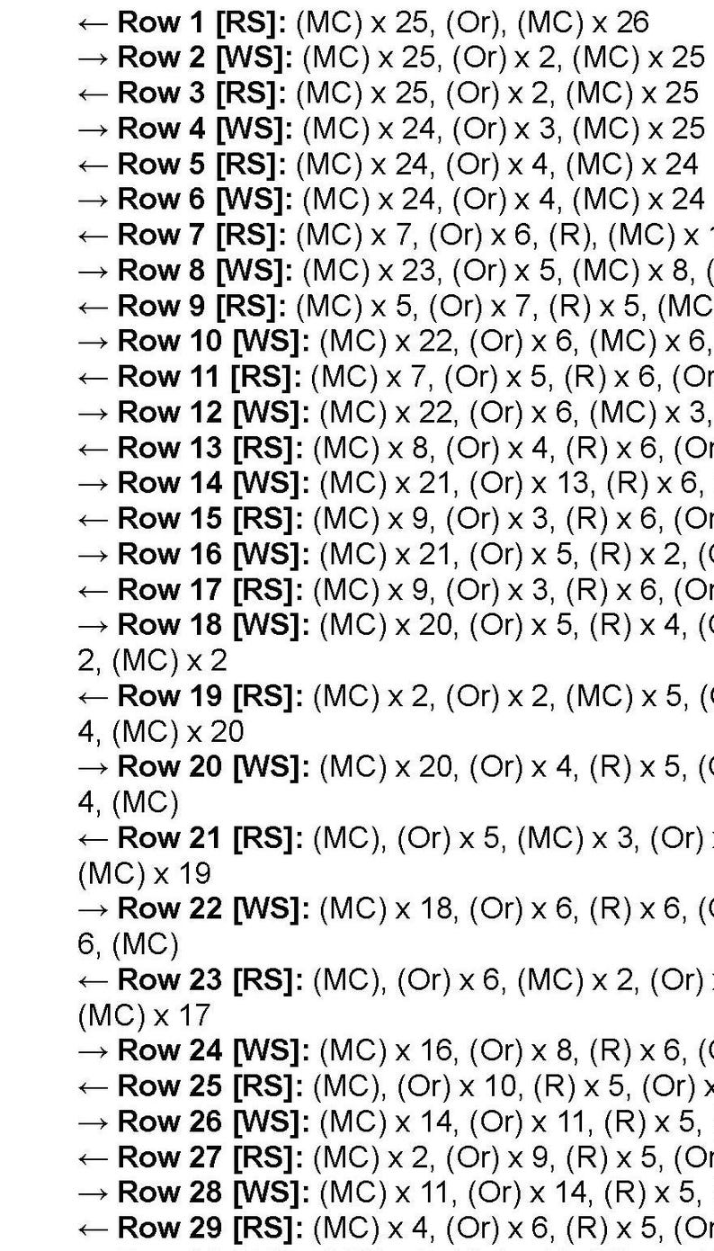 Angelfish Knitting Chart - PDF Pattern for Machine & Hand Knitting, Intarsia, Duplicate Stitch ...