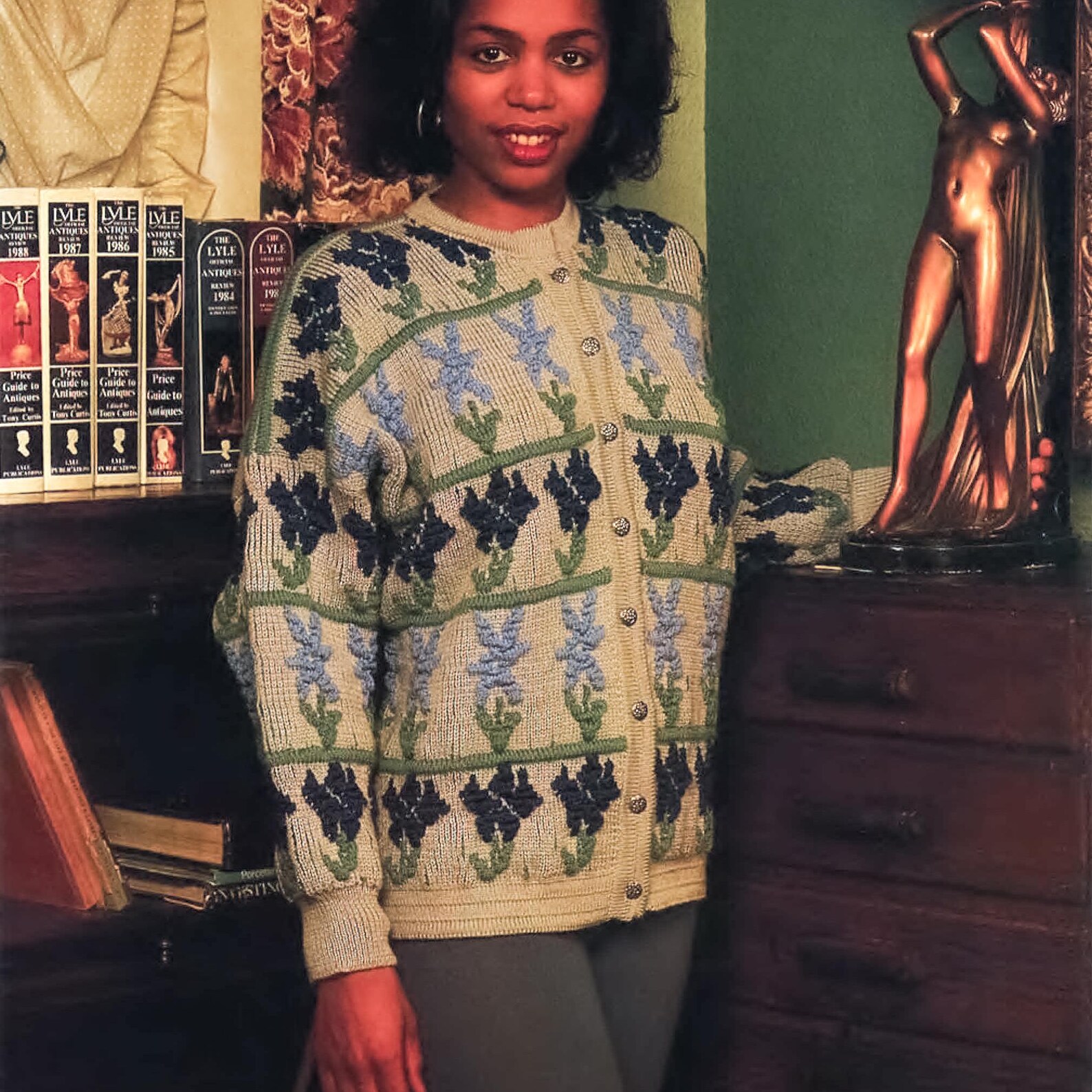 Knitting Machine Pattern Vintage 90s Blister Jacquard Sweater With ...