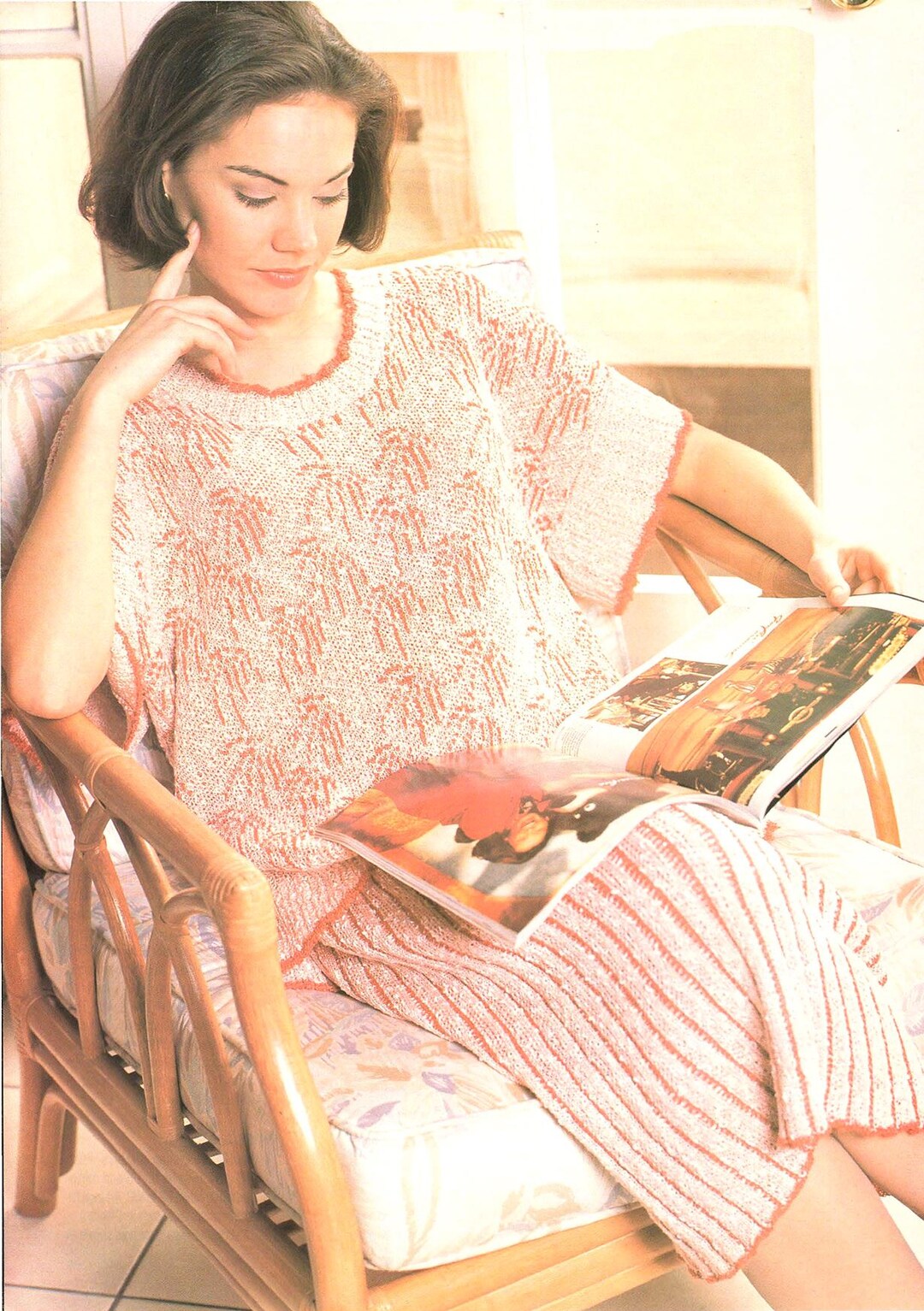 Passap Machine Knitting Pattern – Lady's Duo Jacquard Suit – Knit Top ...