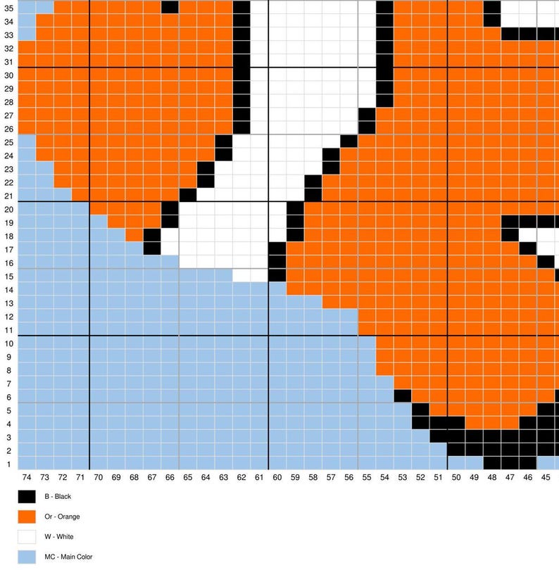 Clownfish Knitting Chart – PDF Pattern for Machine & Hand Knitting for ...