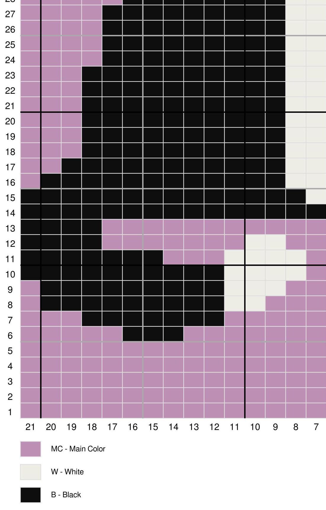 Tuxedo Cat Knitting Chart - PDF Pattern for Machine & Hand Knitting ...