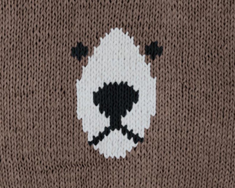 Bear Face Knitting Chart - PDF Pattern for Machine & Hand Knitting ...