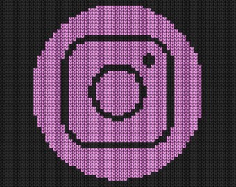 Instagram Logo Intarsia Chart 43 Stitches X 59 Rows Hand & Machine ...