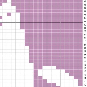 White Cat Knitting Chart, Intarsia Motif Graph, Dublicate Stitch ...