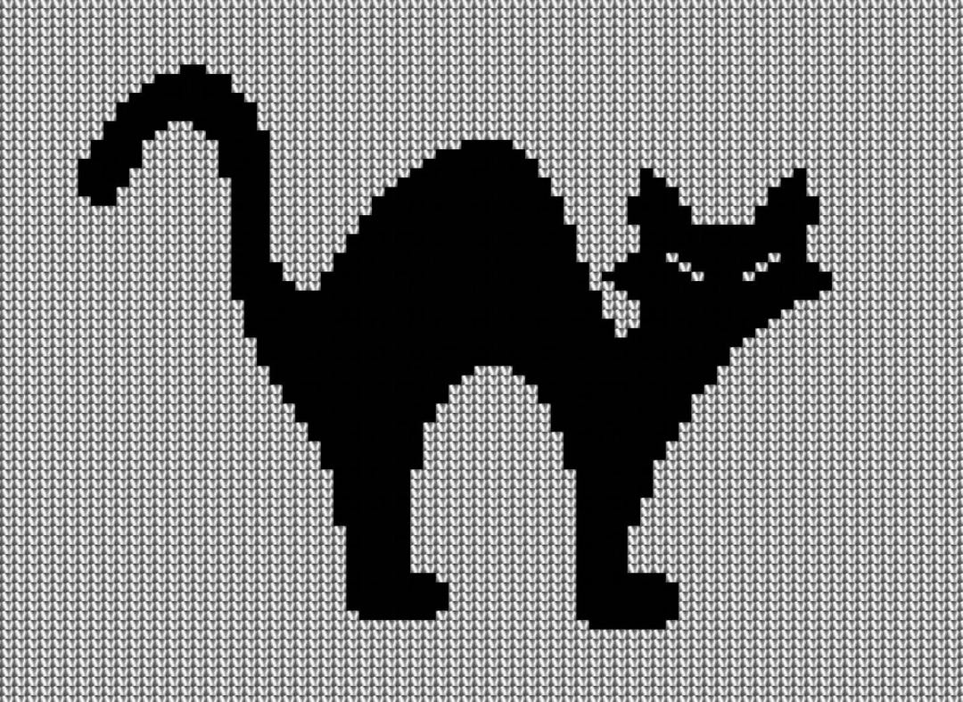Fun Cat Intarsia Chart - 59 Stitches X 60 Rows - Digital Download ...