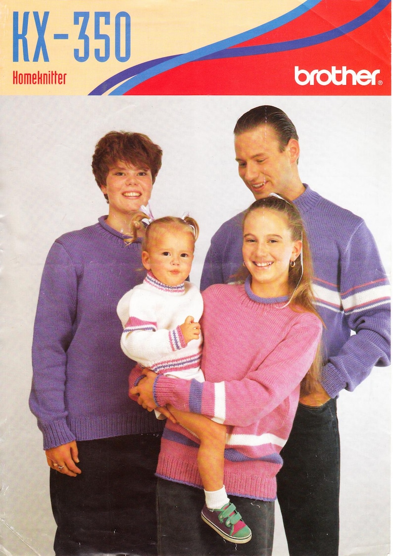 PDF Machine Knitting Pattern Book for 7 Mm Gauge – Brother KX-350 ...