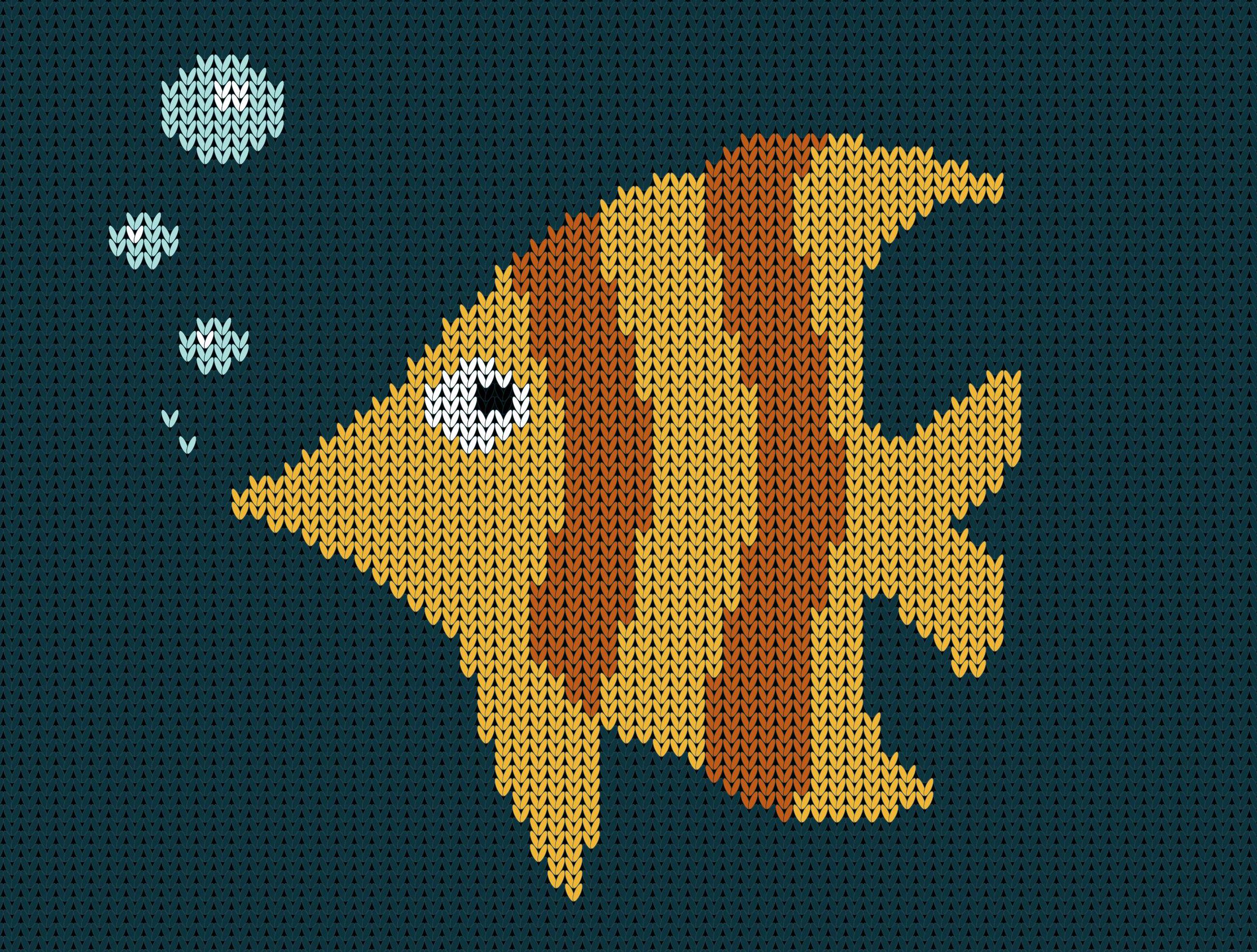 Angelfish Knitting Chart - PDF Pattern for Machine & Hand Knitting ...