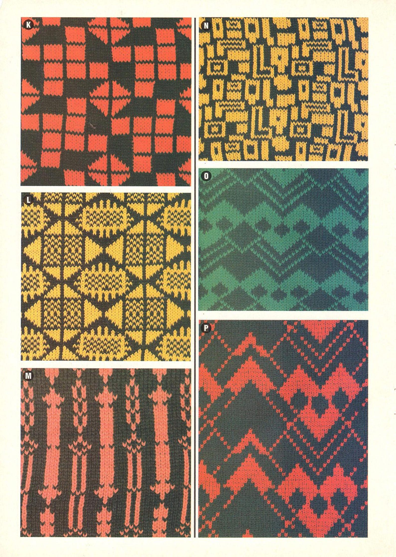 12 Fair Isle Charts for Machine Knitting Pattern - PDF Instant Download ...