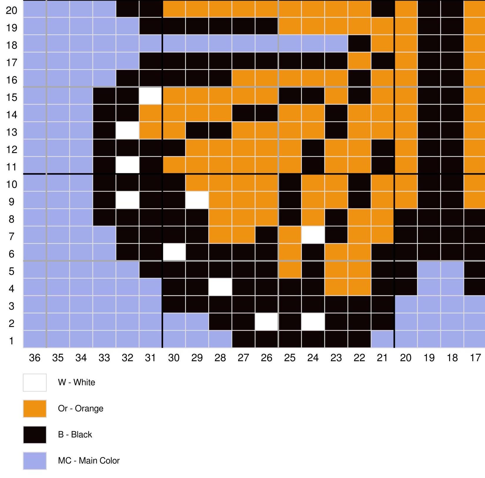 Monarch Butterfly Knitting Chart - PDF Pattern for Machine & Hand ...
