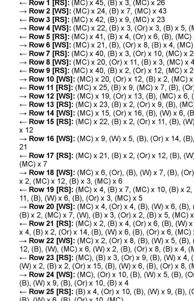 Clownfish Knitting Chart – PDF Pattern for Machine & Hand Knitting for Sweaters, Pullovers, Tote ...