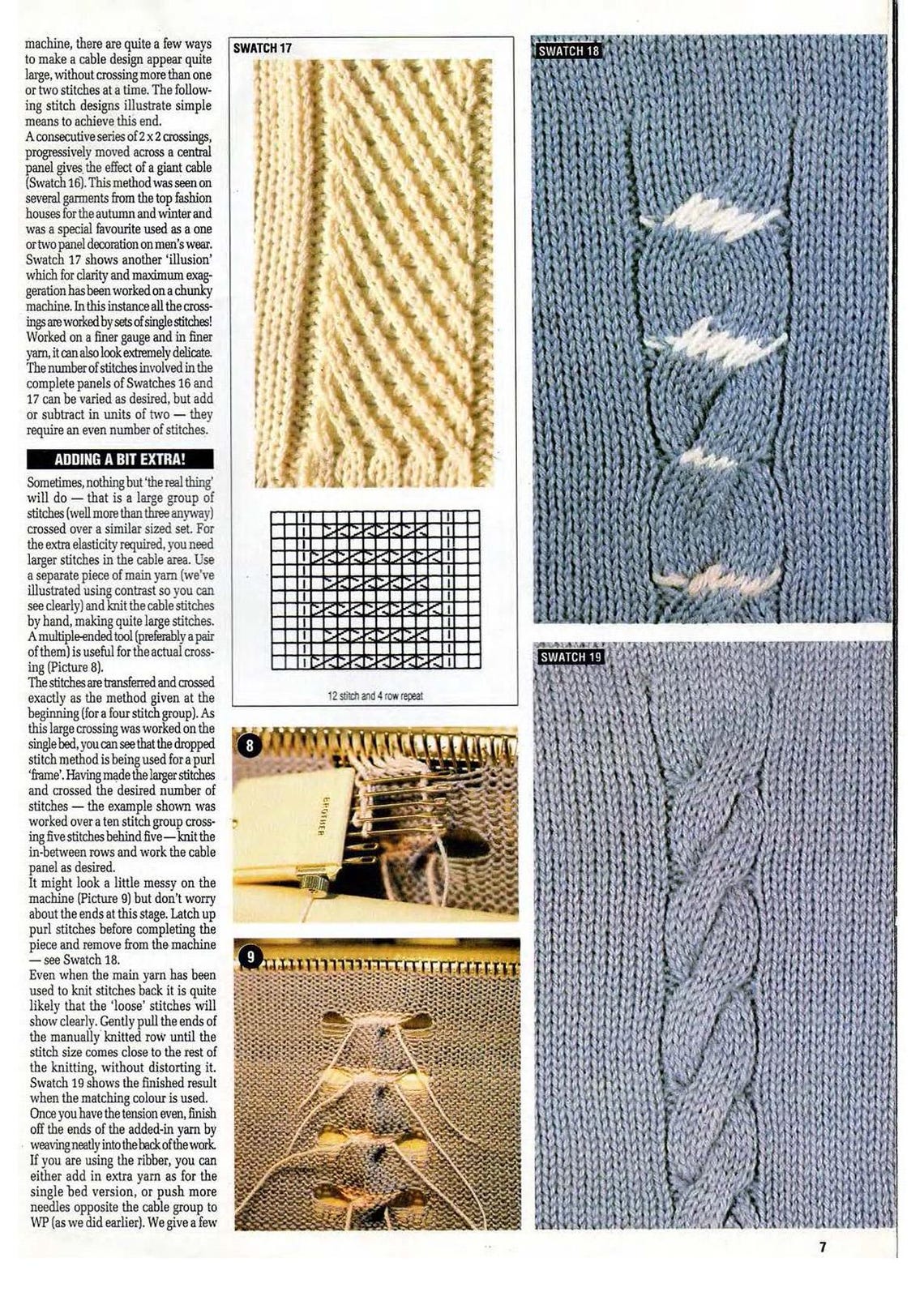 PDF Magazine "machine Knit Today - Cable Works Supplement" Vintage 90s ...