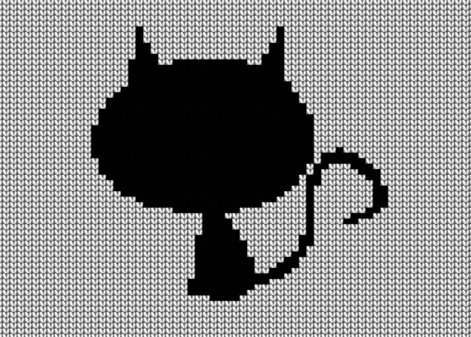 Fun Cat Intarsia Chart - 40 Stitches X 50 Rows - Digital Download ...