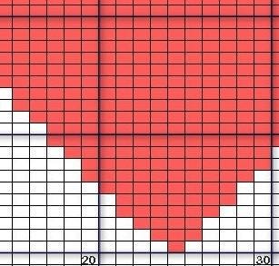 Heart Motif Chart for Machine and Hand Knitting, Crocheting, Cross ...