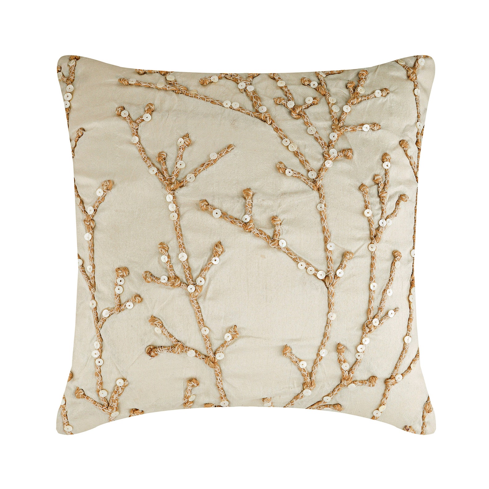 16x16 Designer Ivory Throw Pillow Case Art Silk - Etsy