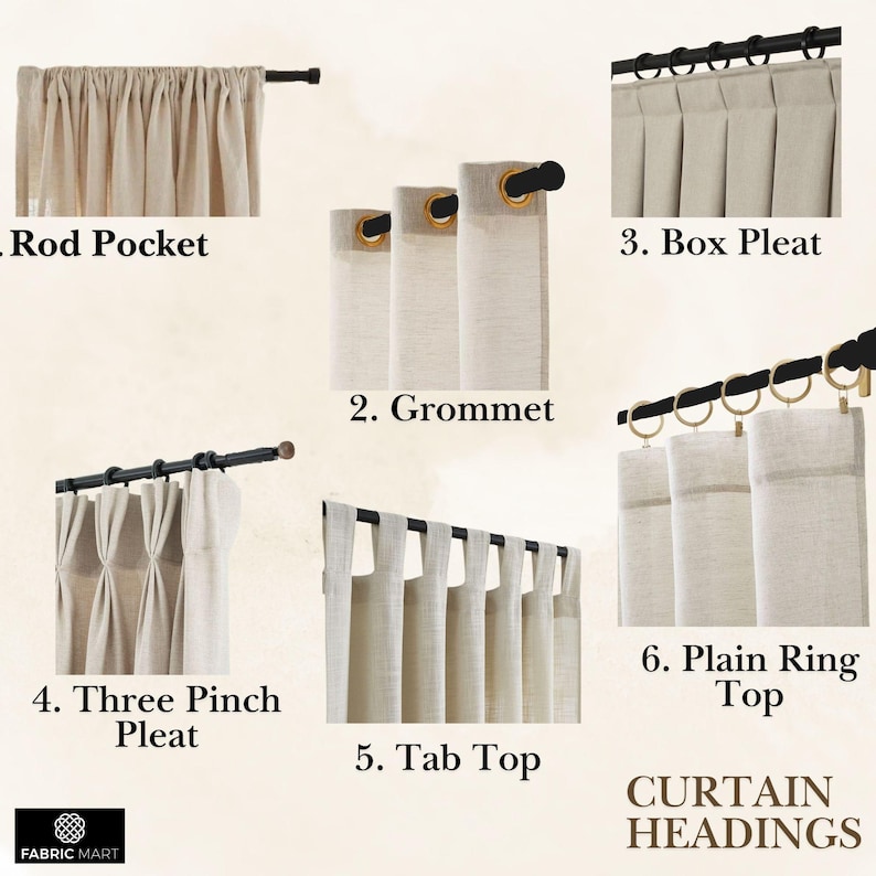 Silk Dupioni Curtains (rod Pocket, Grommet, Box Pleat, Three Pinch ...