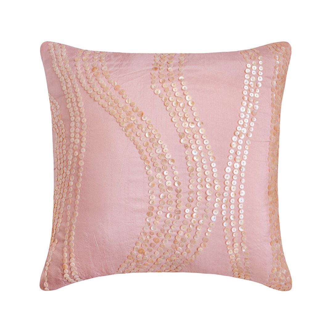 16"x16" Designer Pink Throw Pillow Cover Custom, Art Silk Sofa Cushion ...