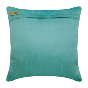 Art Silk Teal Blue Pintuck Striped, 24x24 / 26x26 Modern Euro Sham ...