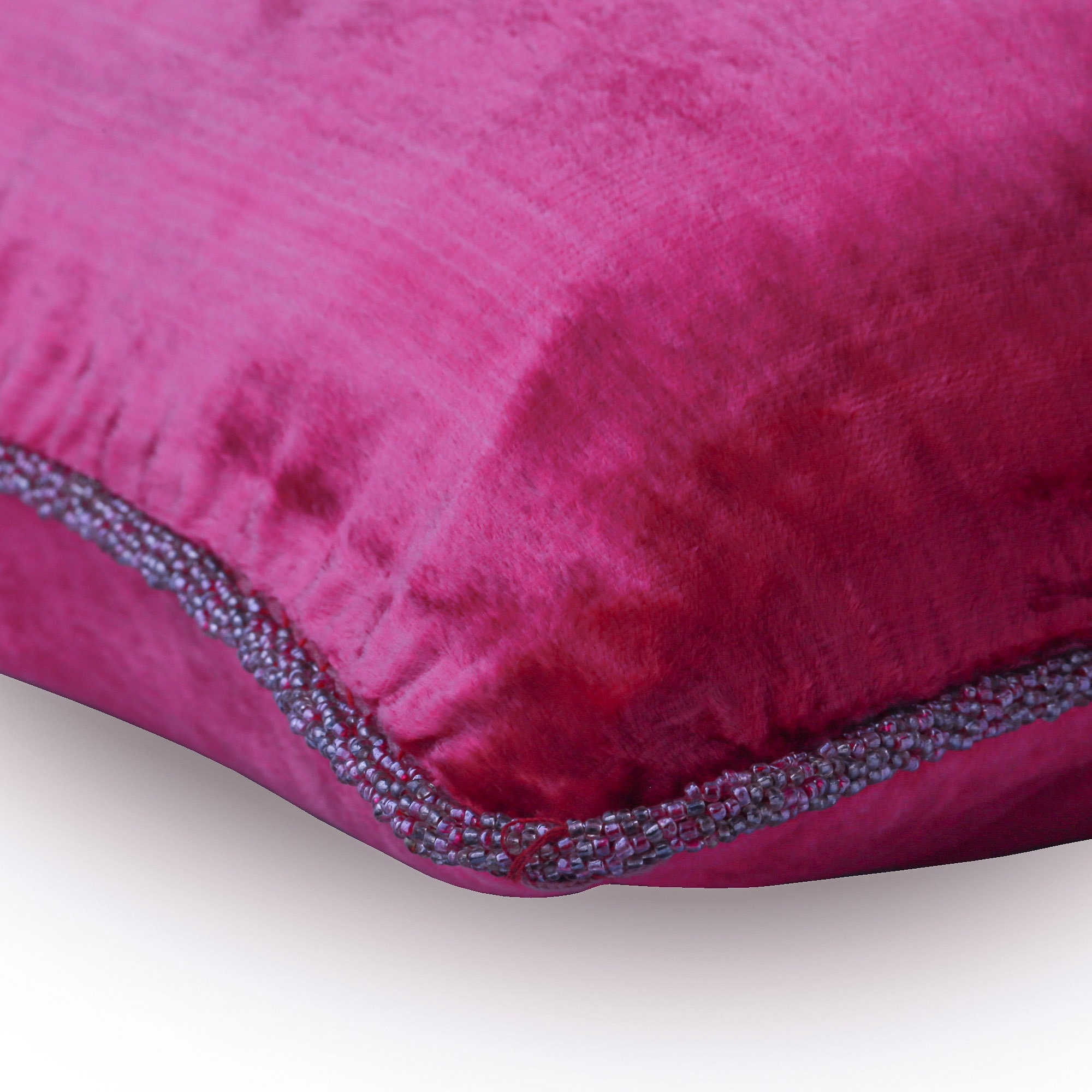 16"x16" Decorative Fuchsia Pink Cushion Pillow, Velvet Cushion Case ...