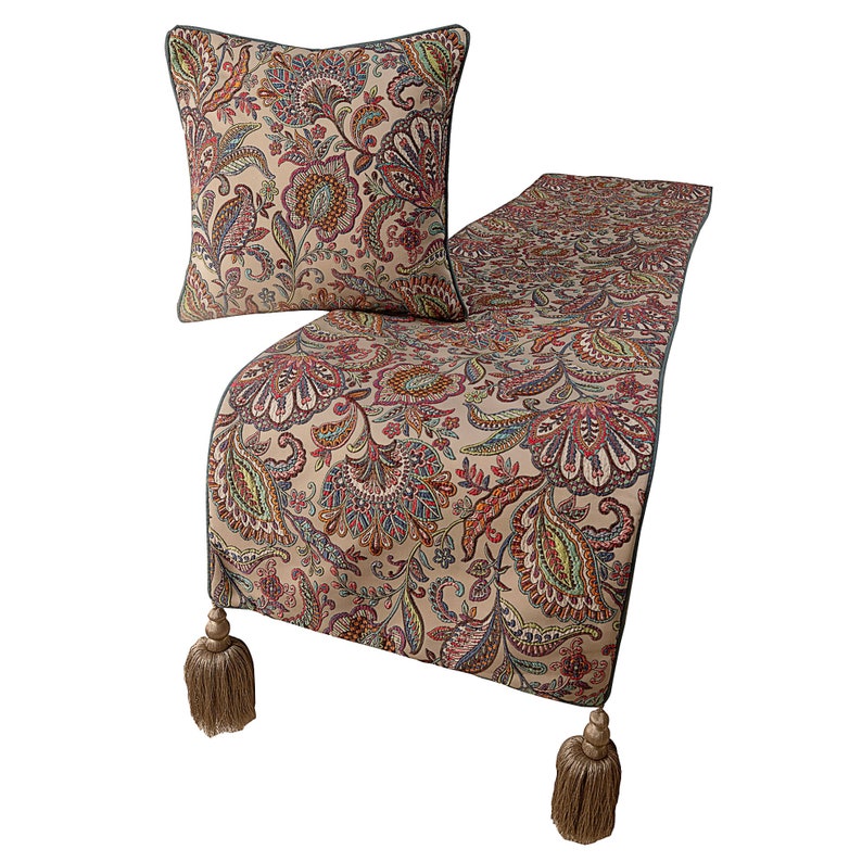 Bed Runner Collection With Decorative Throw Pillow Cover in King ...