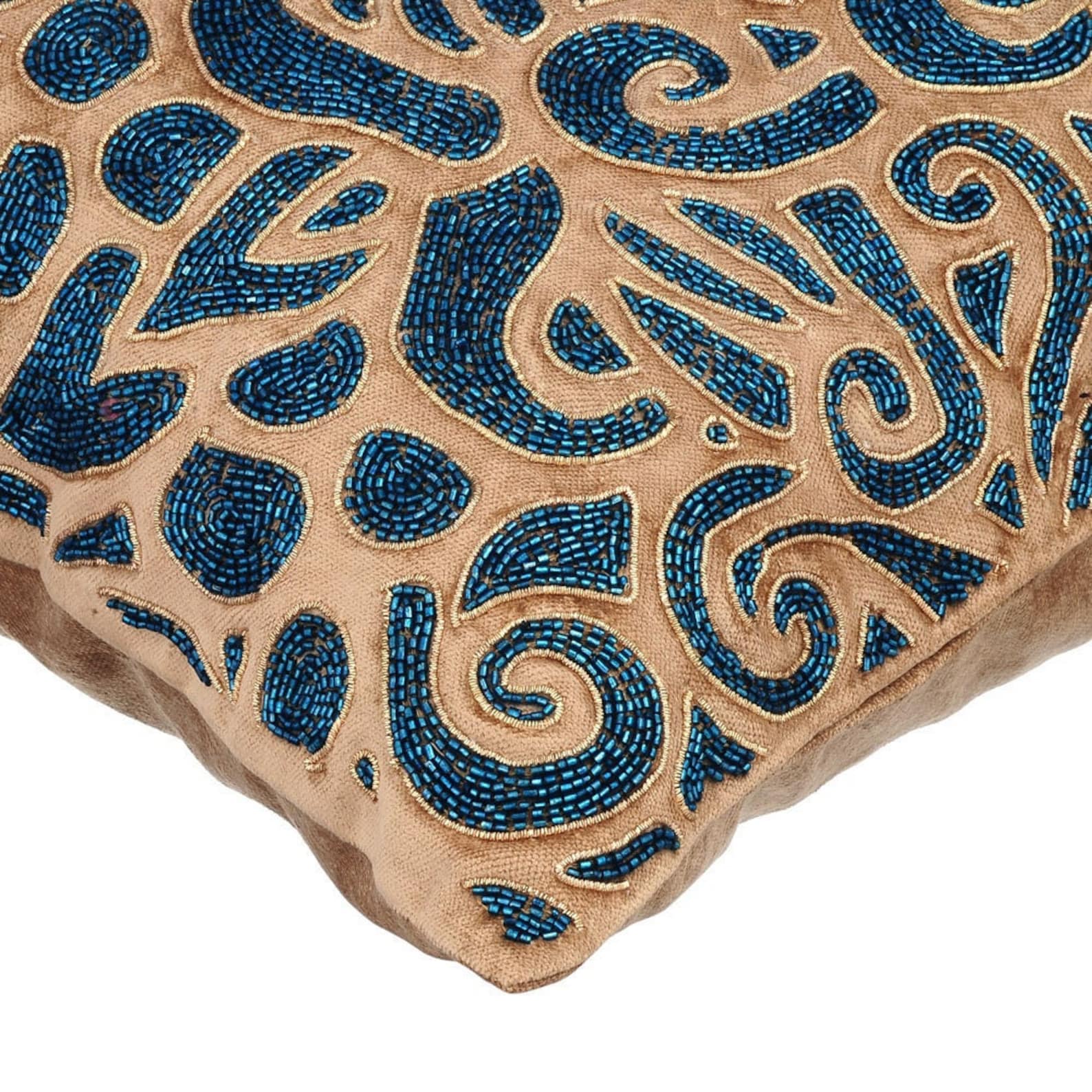 Decorative Gold Sofa Throw Large 24"x24" / 26"x26", Cotton Velvet Sofa ...