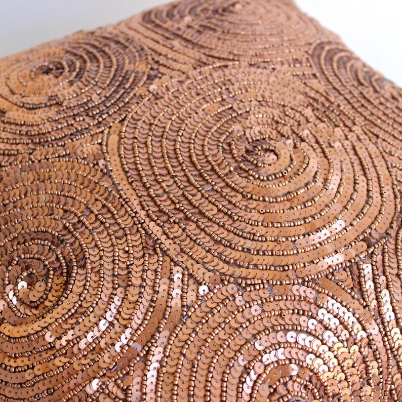 16x16 Designer Copper Throw Cushion Cover Art | Etsy