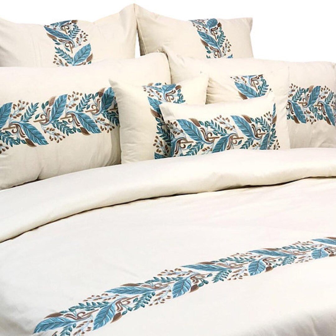 King Queen and Twin Size Ivory Decorative Duvet Cover Set - Etsy