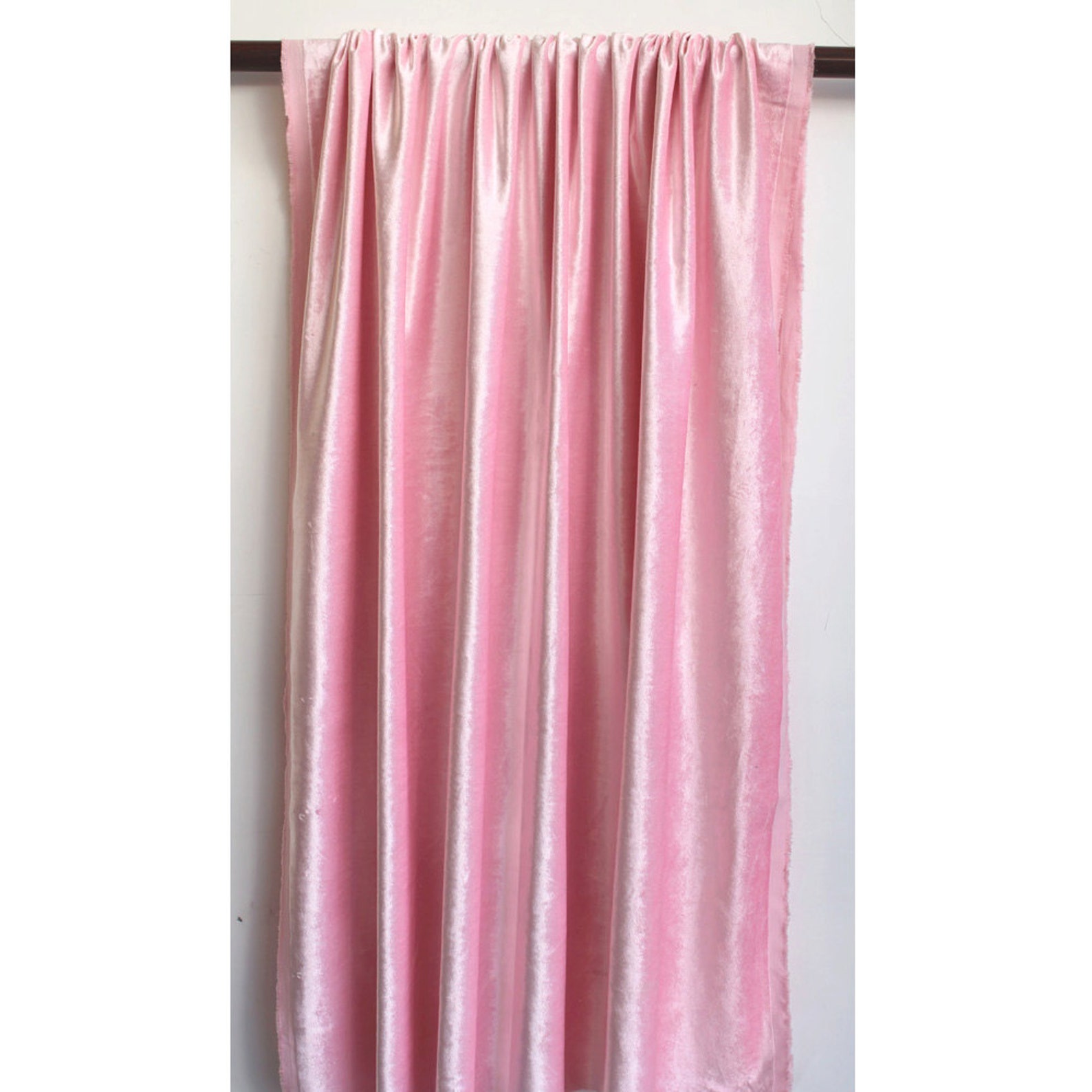 Soft Pink Velvet Curtain 52x84 Rod Pocket Curtain | Etsy