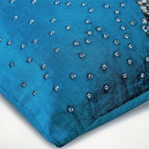 Decorative Turquoise Blue Sofa Throw Large 24x24 / - Etsy
