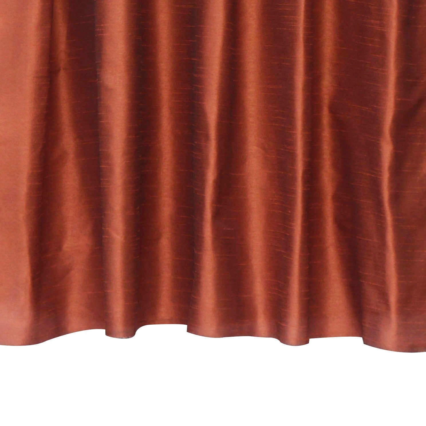 Rust Art Silk Curtain Panels Faux Silk Curtains rod Pocket - Etsy UK