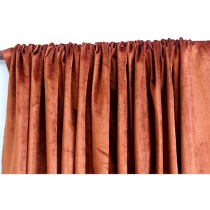 Rust Velvet Curtain 52"x84" Rod Pocket Curtain Panel Drapes Home Living ...