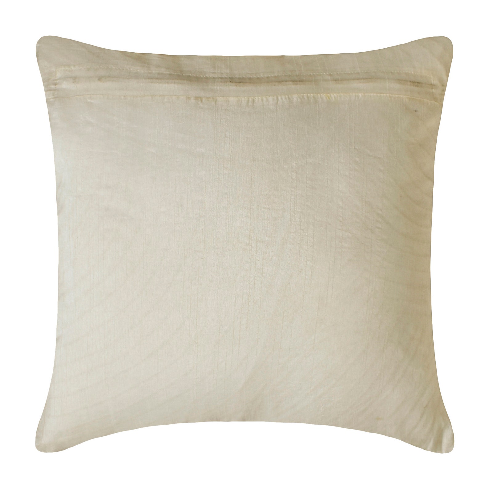 Art Silk Ivory Gold Toss Pillow Cover 16"x16", Luxury Throws for Sofa ...