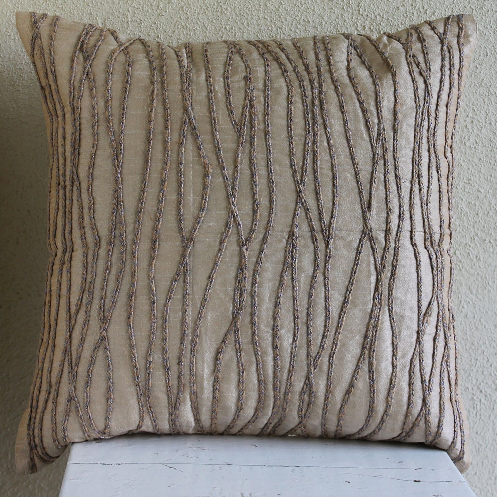 Art Silk Beige Throws for Sofa 16x16 Decorative - Etsy