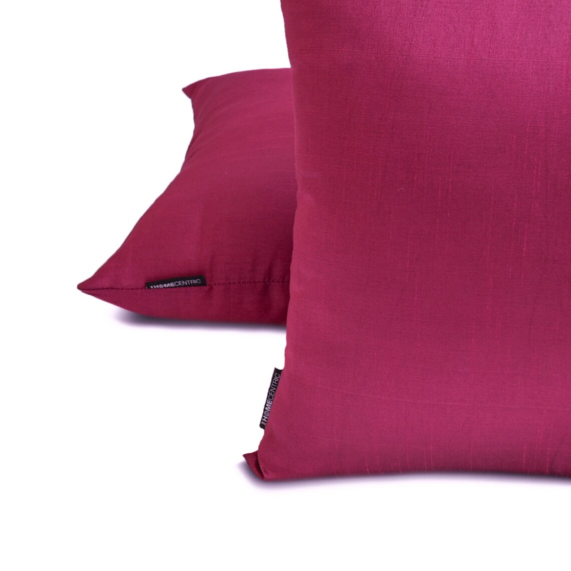Pack of 2 Magenta Art Silk Pillow Covers, Square Throw Pillow Covers ...