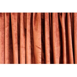 Rust Velvet Curtain 52"x84" Rod Pocket Curtain Panel Drapes Home Living ...