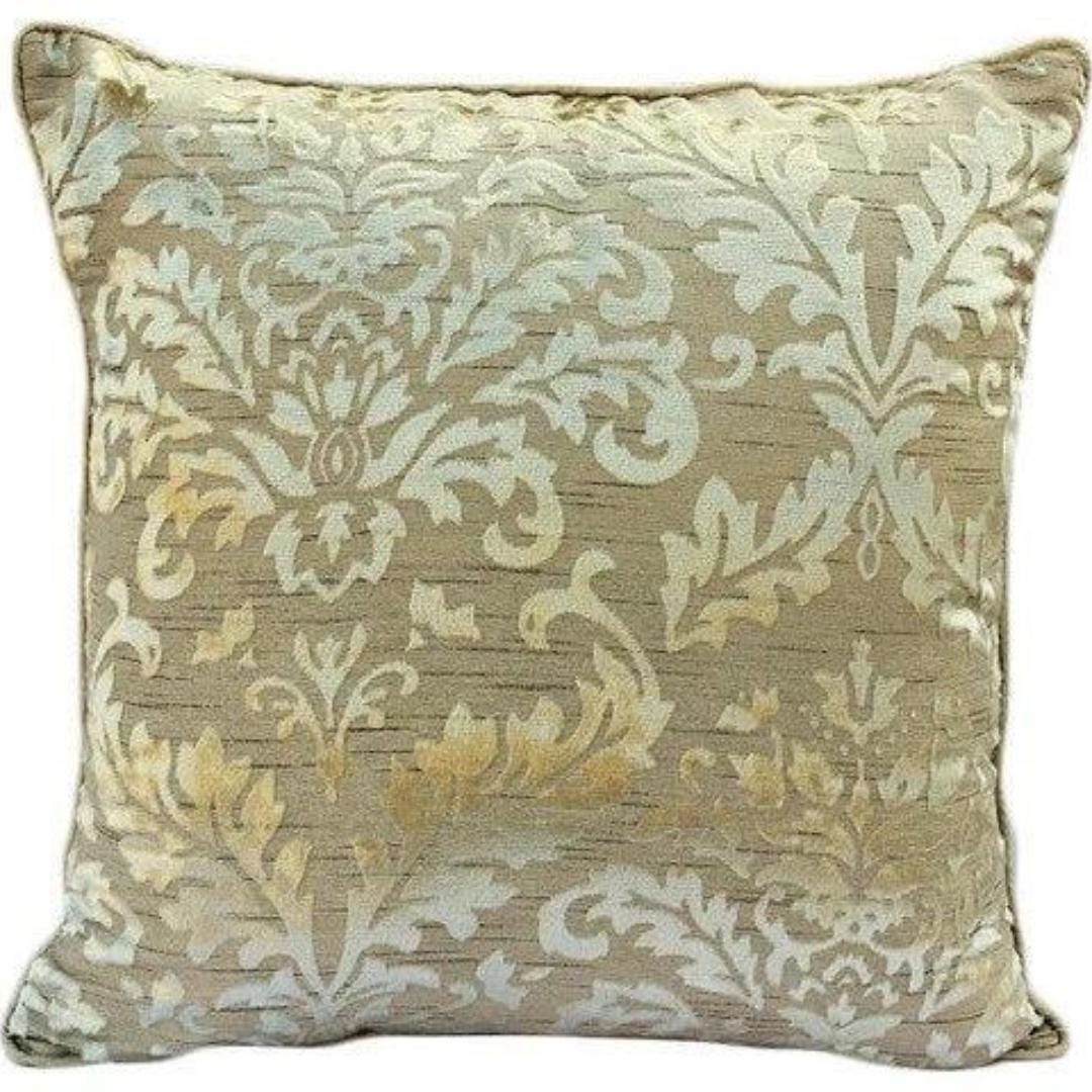 Decorative Cream Beige Euro Sham Cover 24"x24"/26"x26", Burnout Velvet ...