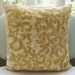 Designer Gold Sofa Throw Large 24"x24"/26"x26", Art Silk Euro Sham ...