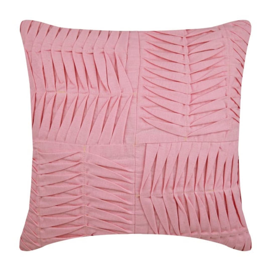 Designer Pink Pillow Custom 16"x16", Cotton Linen Cushion Pillow ...