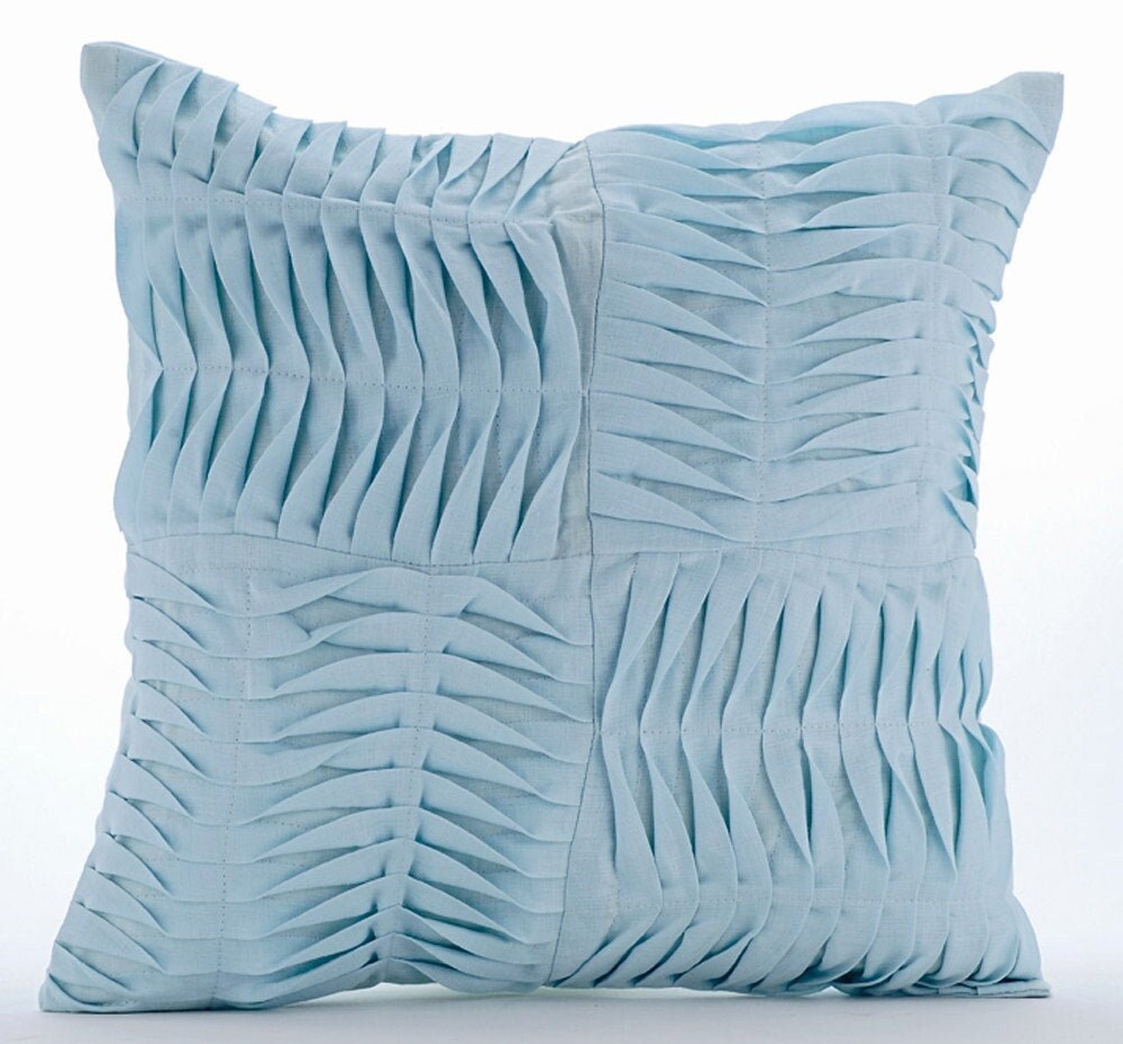 Decorative Light Blue Euro Size Pillow Cover - Etsy