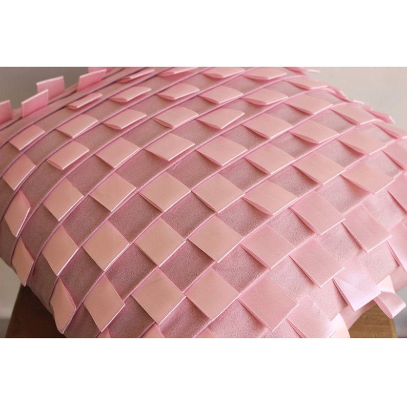 Designer Pintucks, Textured, Ribbon Pillow Custom 16"x16", Faux Suede ...