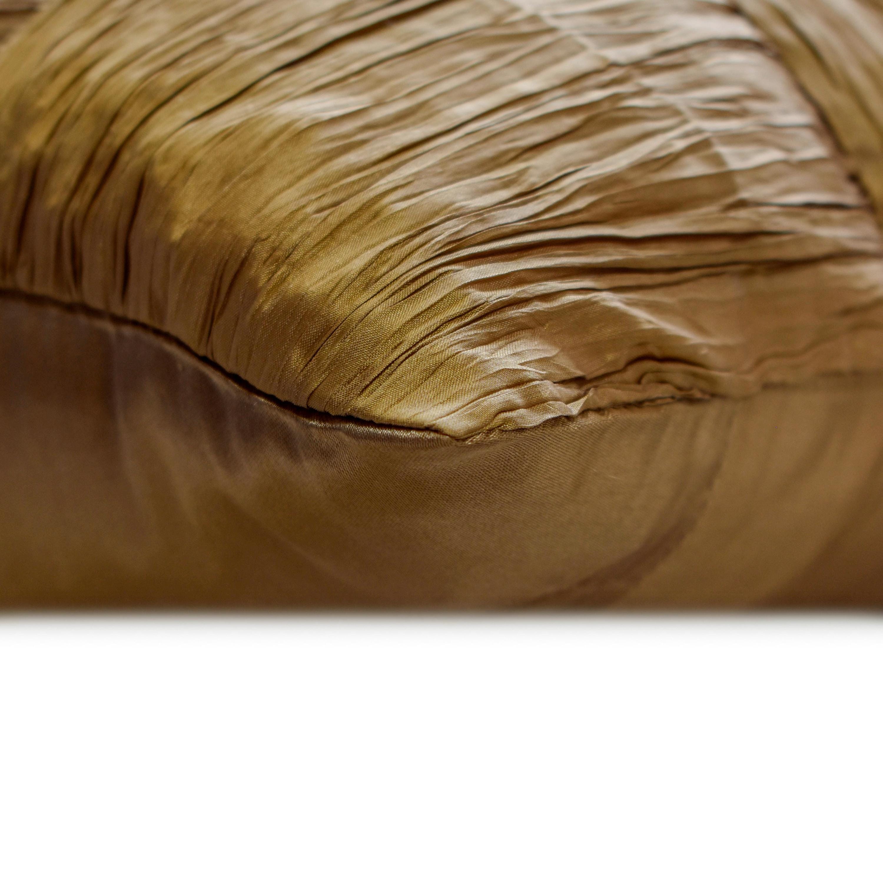 Decorative Gold Throws for Sofa 16"x16", Crushed Art Silk Toss Cushion ...