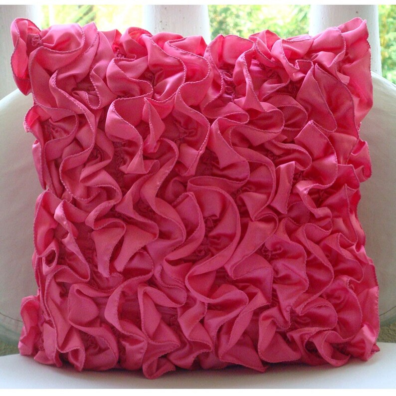 Designer Fuchsia Pink European Sham Cover - Etsy